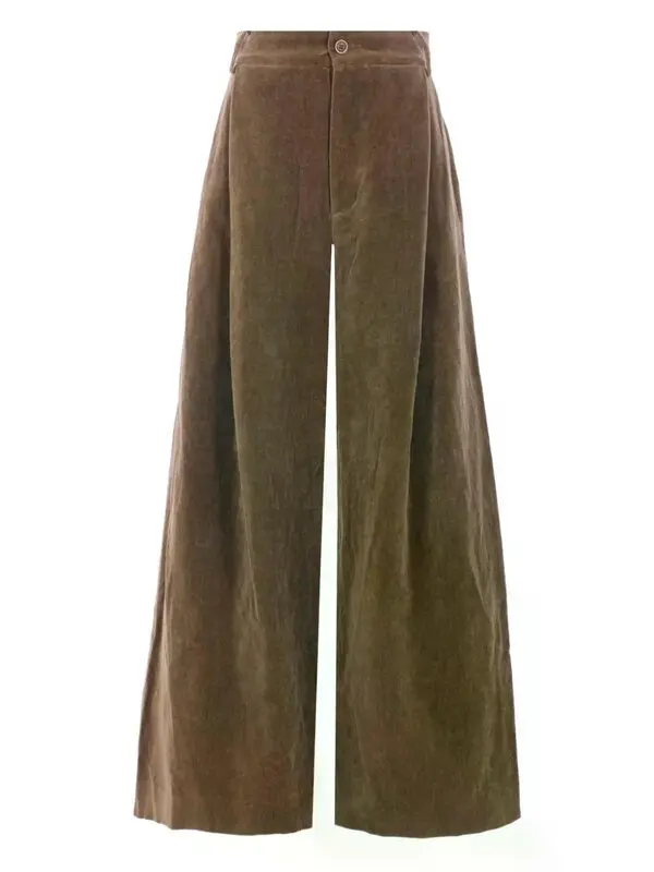 UMA WANG Dart-detail Velvet Trousers