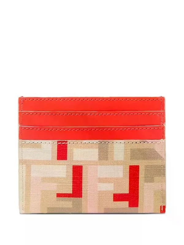 Fendi Ff-pattern Card Holder - Neutrals