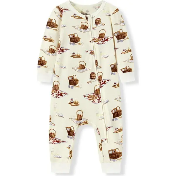 MILKBARN Organic Cotton Zipper Pajama - Picnic