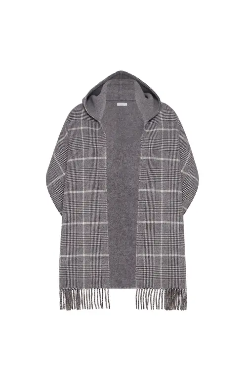 Brunello Cucinelli Prince Of Wales Scarf - Brown