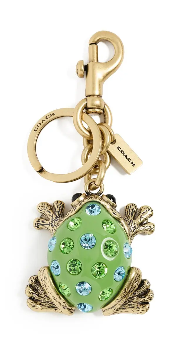 Coach Resin Frog Bag Charm - Green Multi