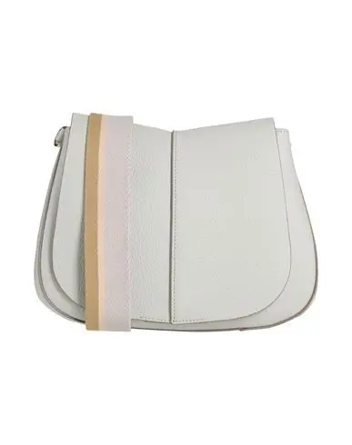 GIANNI CHIARINI Leather Saddle Crossbody Bag - Grey