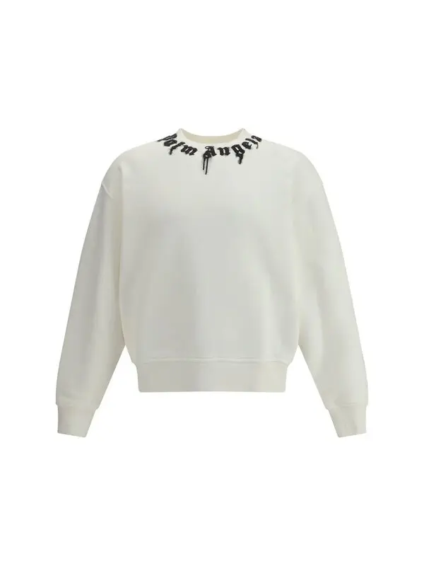 Palm Angels Logo Sweatshirt - Beige