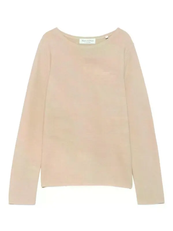 Marc O'polo Boat-neck Long-sleeve Top - Neutrals