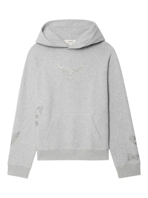 Zadig&Voltaire Georgy Mo Multicusto Strass Hoodie - Grey