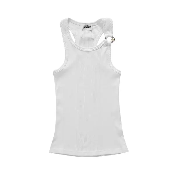 Jean Paul Gaultier Piercing Tank Top - White