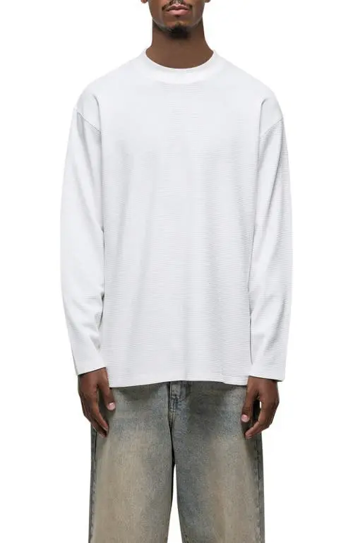 GOOD FOR NOTHING Scribble Long-sleeve Waffle T-shirt - White