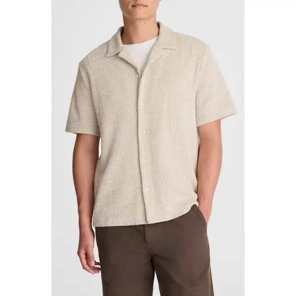Madewell Texture Stripe Camp Shirt - Stripe Dune