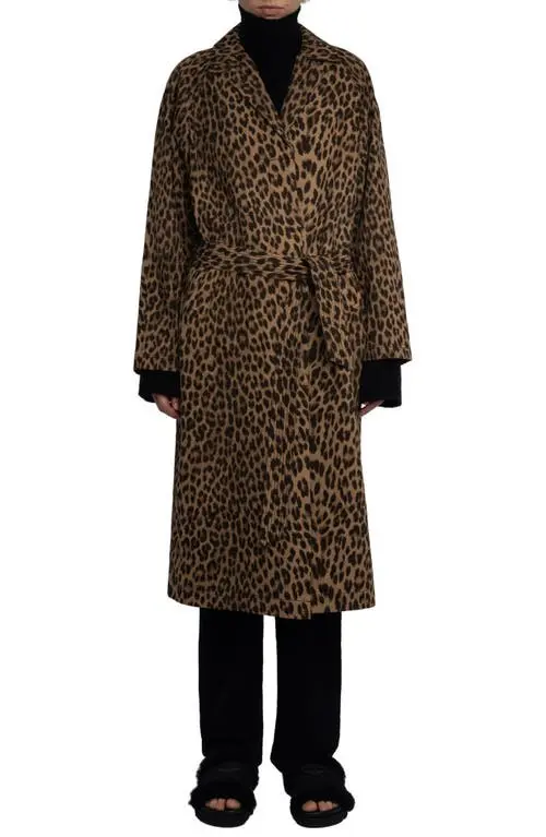 Zadig&Voltaire Leopard Print Cotton Trench Coat - Daim