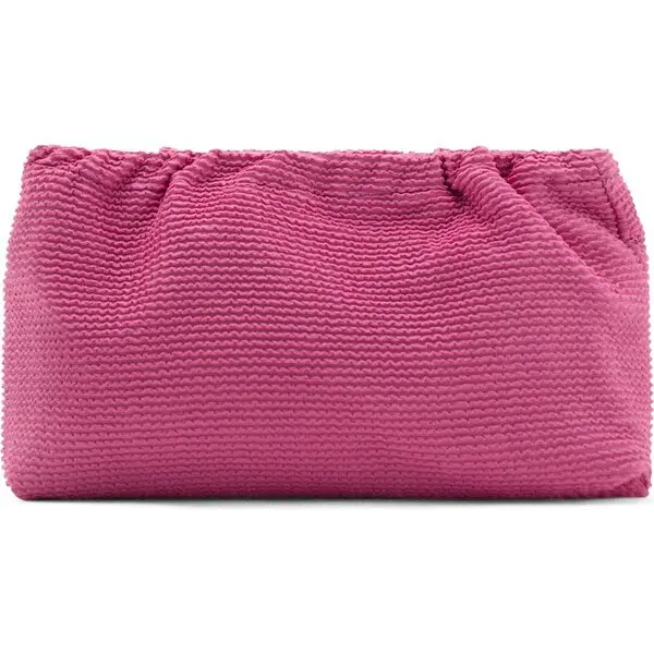 Mango Textured Makeup Bag - Fuchsia