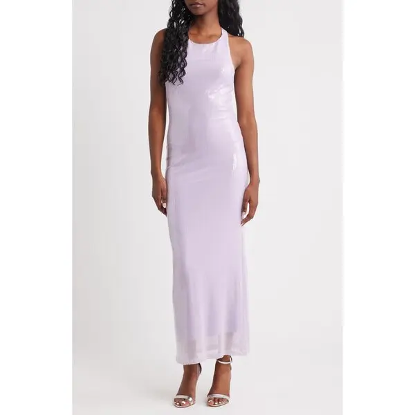 RARE LONDON Sequin Sleeveless Gown