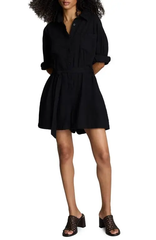 KENNETH COLE Tie Waist Cotton Romper