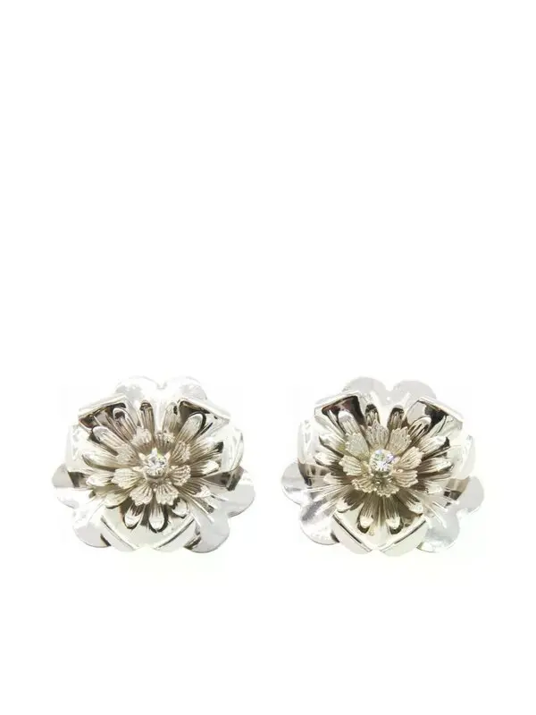 Blumarine Embellished Flower Earrings