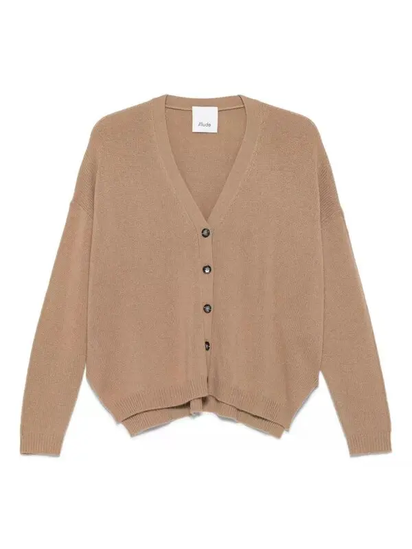 ALLUDE Button-front Cashmere Cardigan - Neutrals