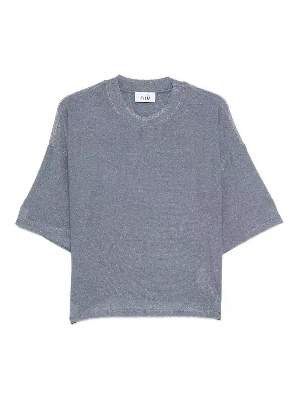 NIU Glitter-effect T-shirt - Blue