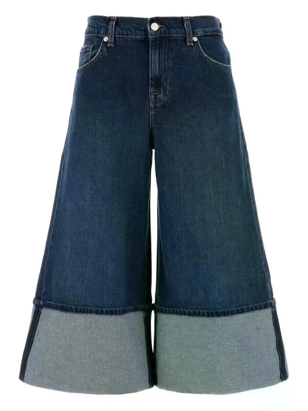 7 For All Mankind Wide-leg Cuffed Jeans