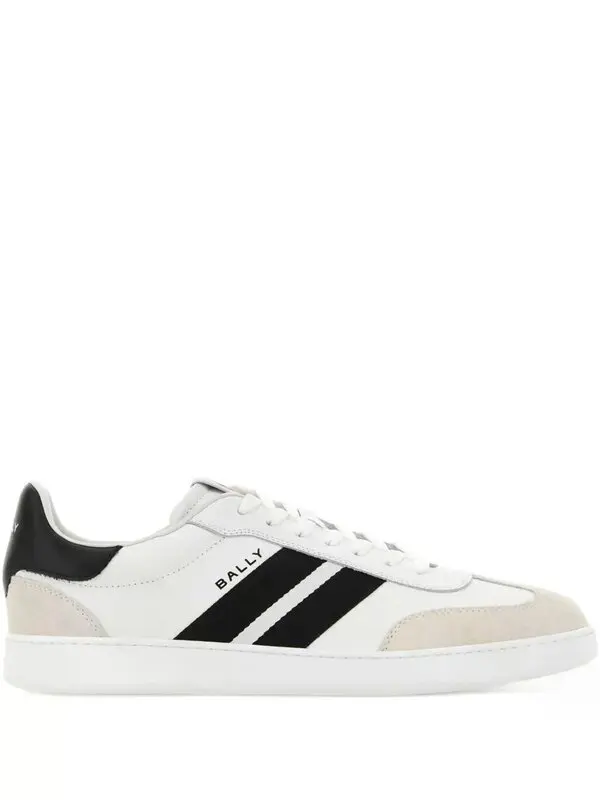 Bally Retro Crest Leather Sneakers - White