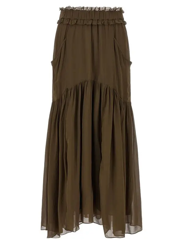 Isabel Marant Besma Maxi Skirt - Green