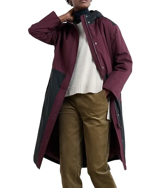 SEASALT CORNWALL Chapel Rock Raincoat - Dark Hellebore/onyx