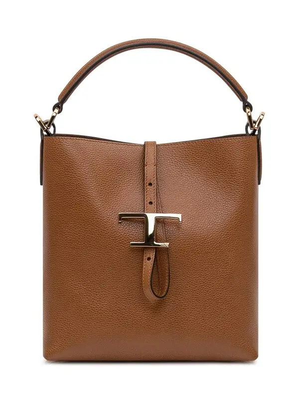 TOD'S Leather Bag With Metal T-lock