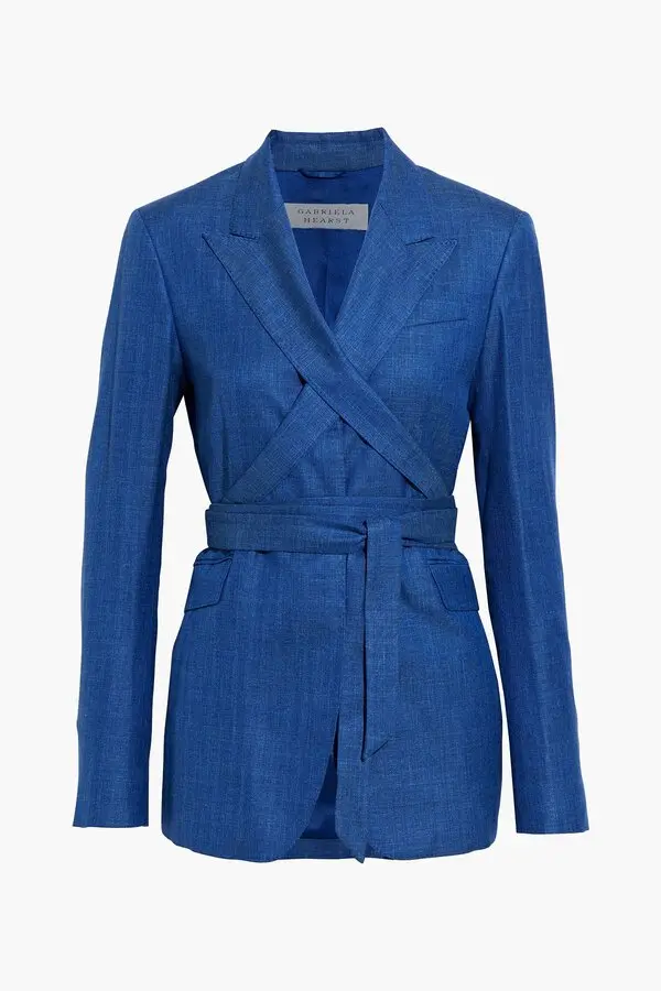 Gabriela Hearst Belted Herringbone Blazer