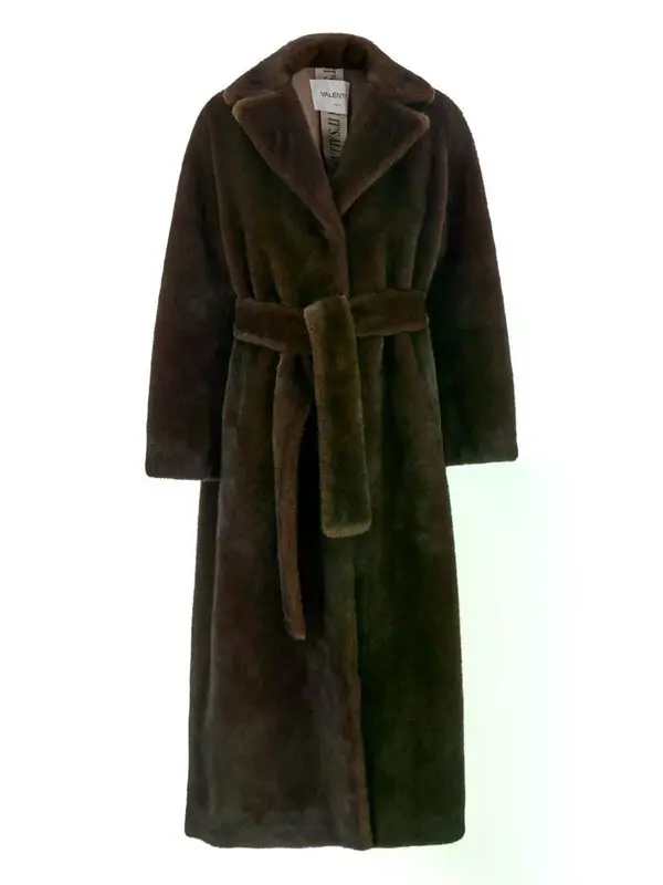 VALENTINI 1972 Belted Faux-fur Coat - Brown