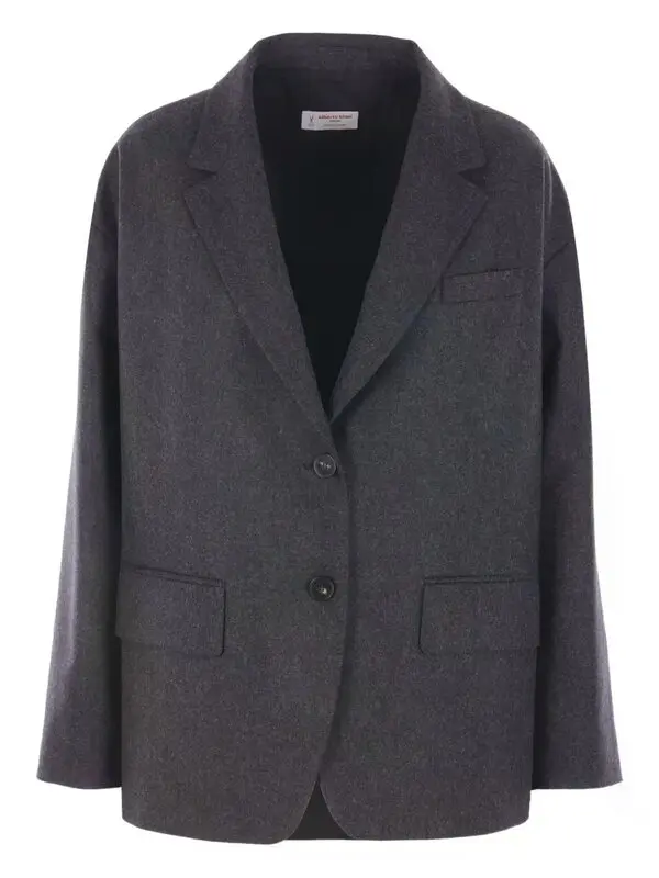 Alberto Biani Single-breasted Wool Blazer - Grey