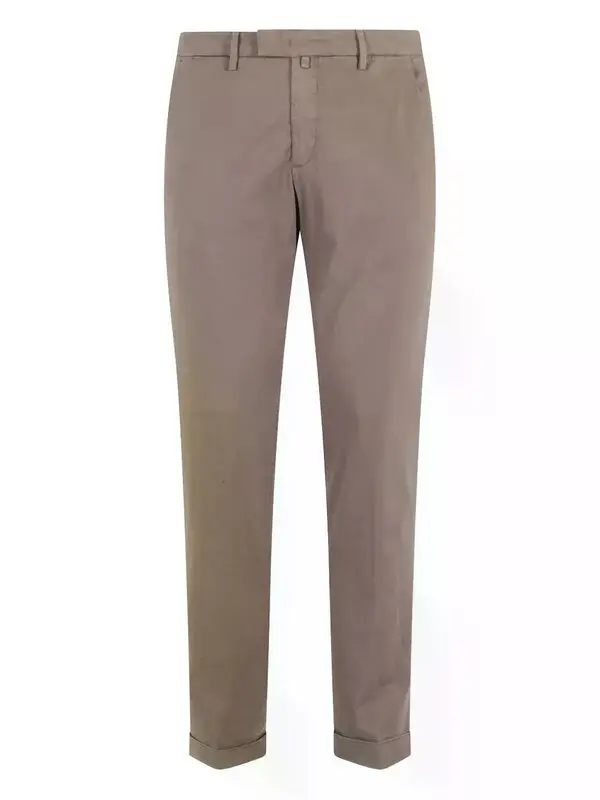 BRIGLIA 1949 Logo-patch Cuffed Trousers - Neutrals