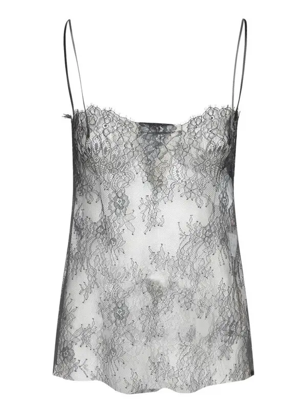 Alberta Ferretti Lace Tank Top