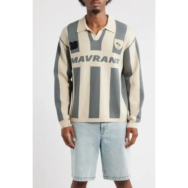 MAVRANS Stripe Knit Soccer Jersey