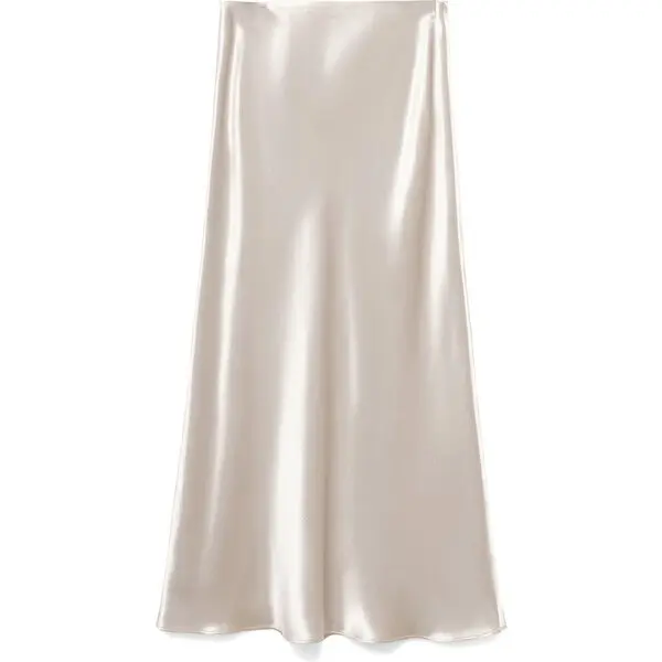 Mango Bias Cut Satin Midi Skirt