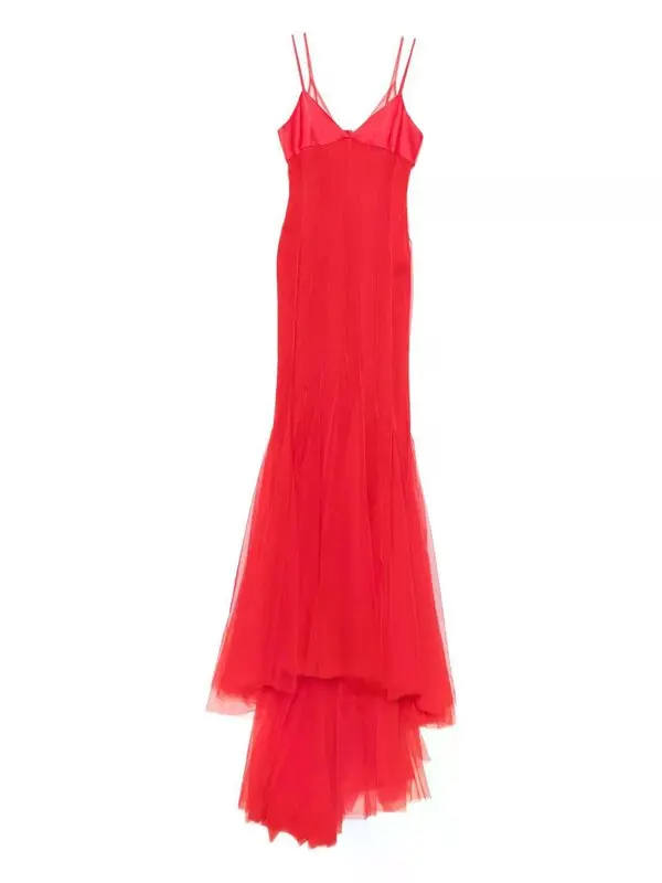 David Koma Layered Tulle Maxi Dress