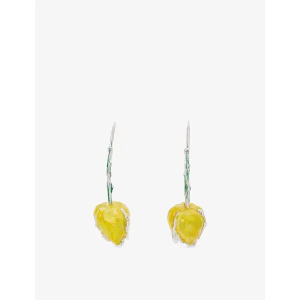 Marni Tulip Enamelled Drop Earrings - 00y11