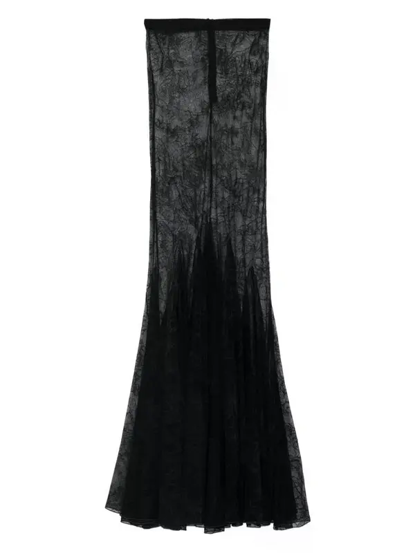 David Koma Semi-sheer Flared Skirt