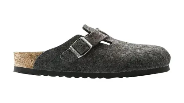 BIRKENSTOCK Boston Wool Felt Clogs - Anthracite