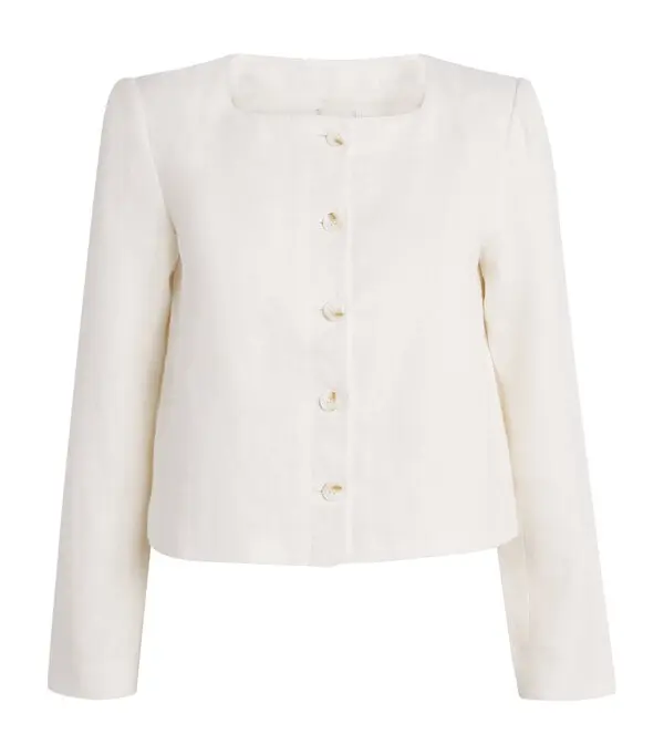 Posse Linen Emma Jacket - Ivory