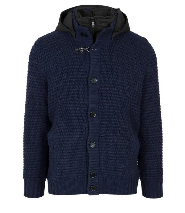 FAY Long Sleeve Hooded Coat