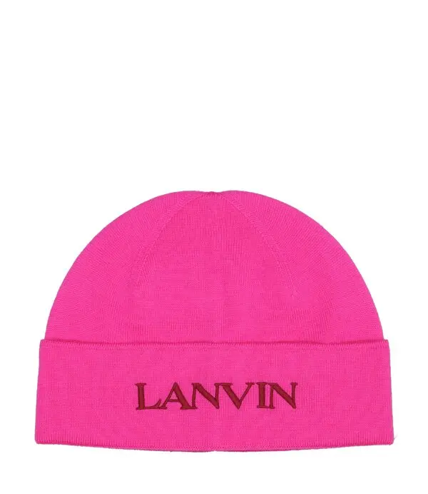 LANVIN Wool Beanie - Fuchsia