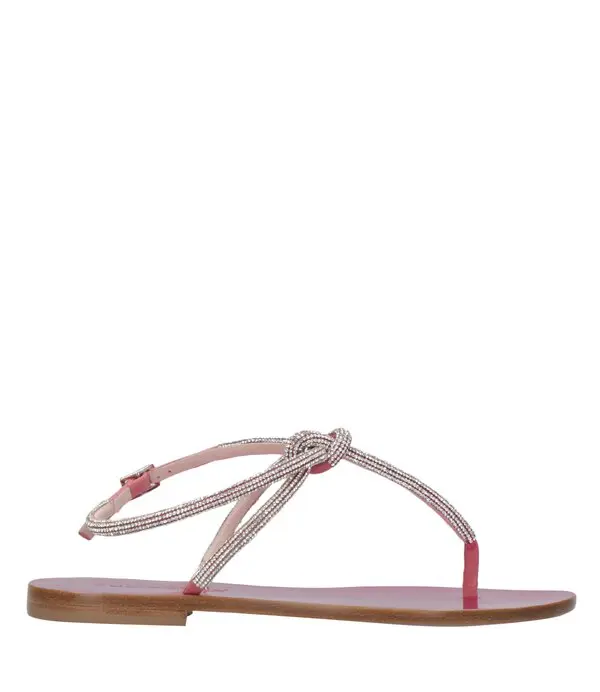 EDDI CUOMO Rhinestone-embellished Suede Sandals
