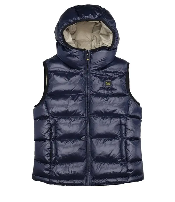 BLAUER. Quilted Vest With Hood