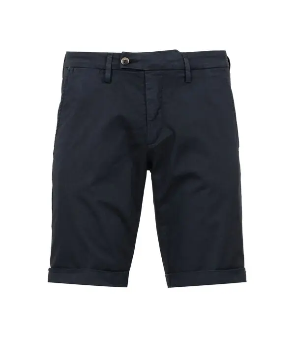BRO SHIP Regular Waist Solid Color Shorts - Blue