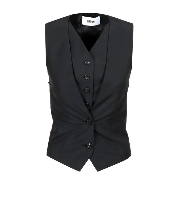 GRIFONI Sleeveless Cotton Top