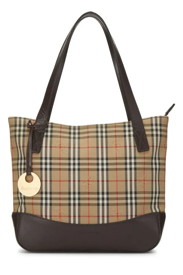 Burberry Haymarket Check Shoulder Bag - Beige
