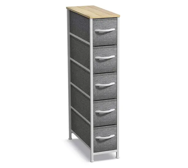 SORBUS 5-drawers Narrow Dresser, Vertical Slim Storage Chest