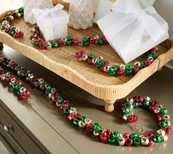 VALERIE PARR HILL Set Of 59' Jingle Bell Garlands Valerie