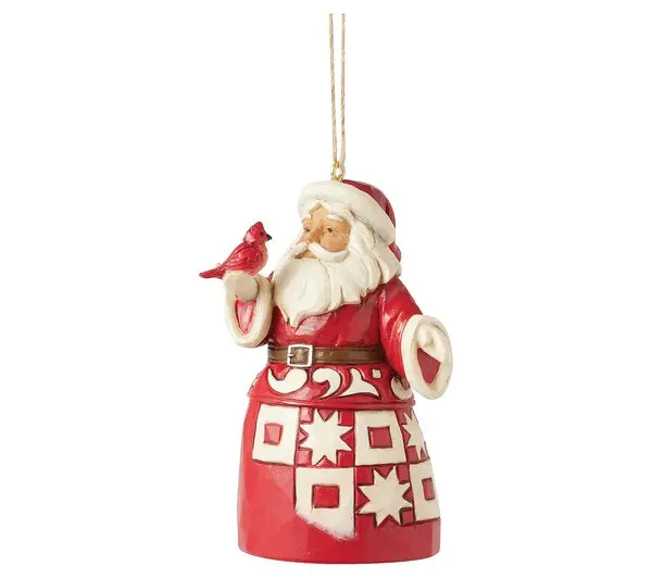JIM SHORE Heartwood Creek Nordic Noel Santa Orn Ament 3.7in H
