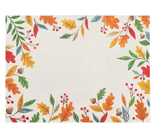 VALERIE PARR HILL Harvest Leaves Placemat Set Of 6 Valerie