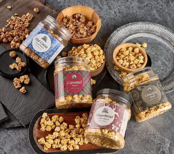 FARMER JON'S Sh11/10 10oz Jars Caramel Popped Popcorn