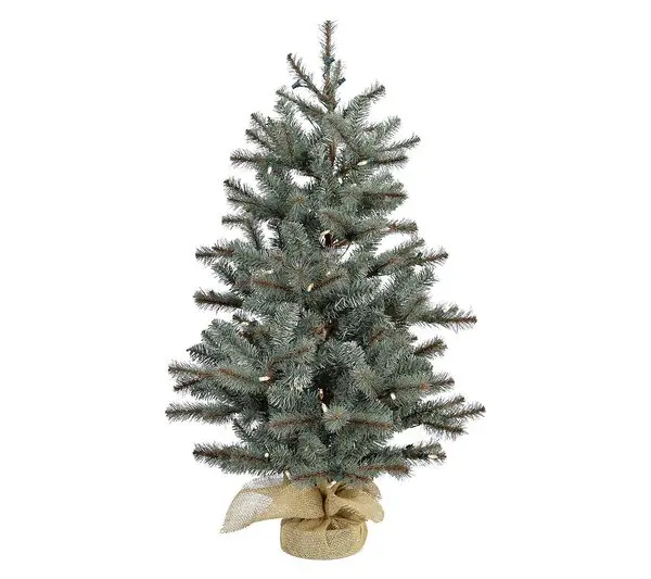 FRASER HILL FARM 3 Ft. Heritage Pine Artificial Tree With Burl