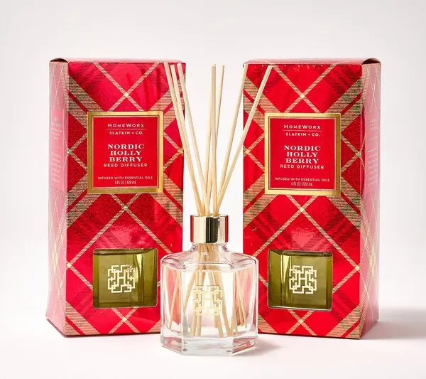 HOMEWORX BY SLATKIN + CO. As Is S/2 Nordic Horeed Diffusers